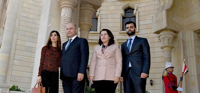 Yezidi Nobel laureate Nadia Murad meets Iraq president Barham Sa