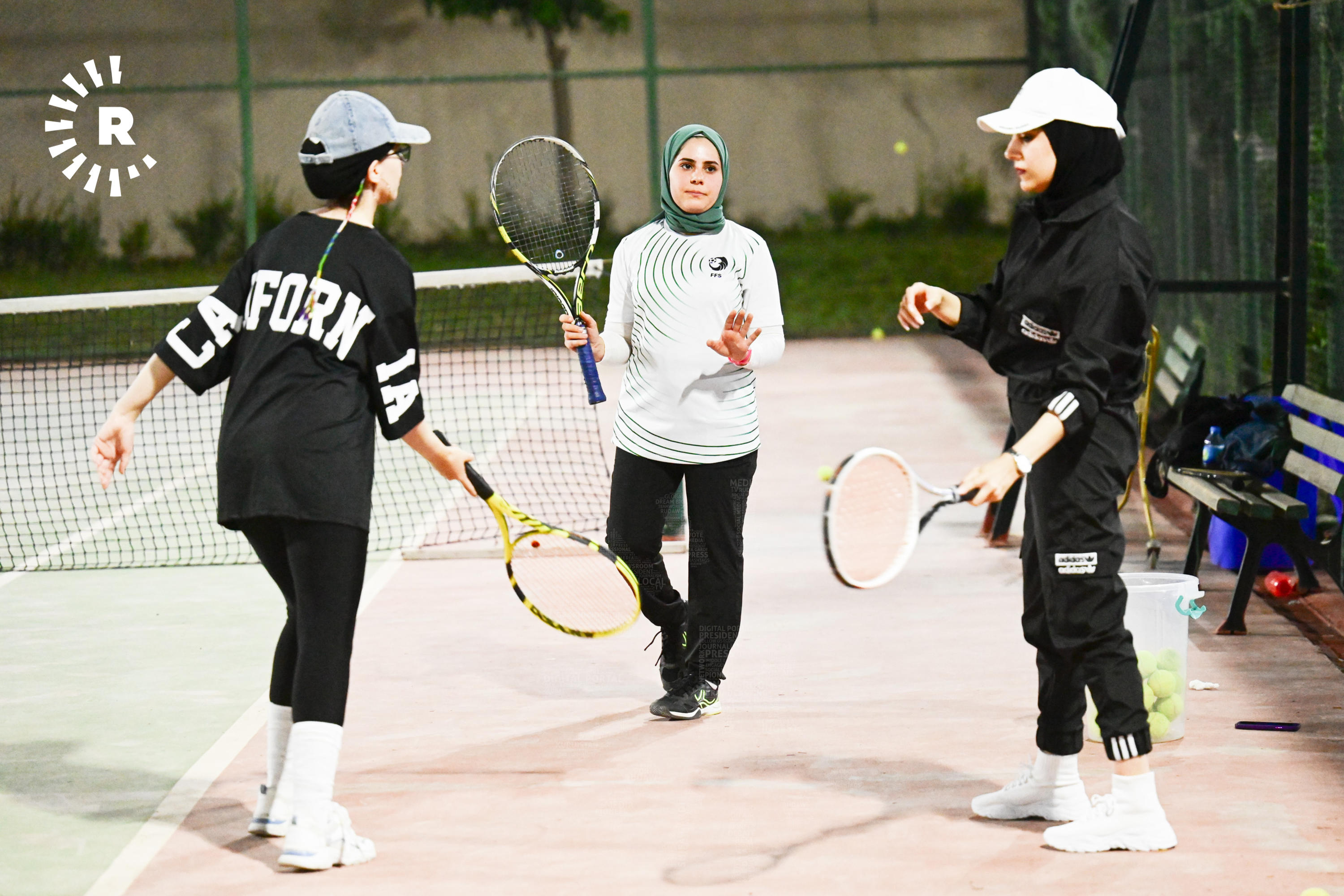 Women participate in tennis training classes in... | Rudaw.net