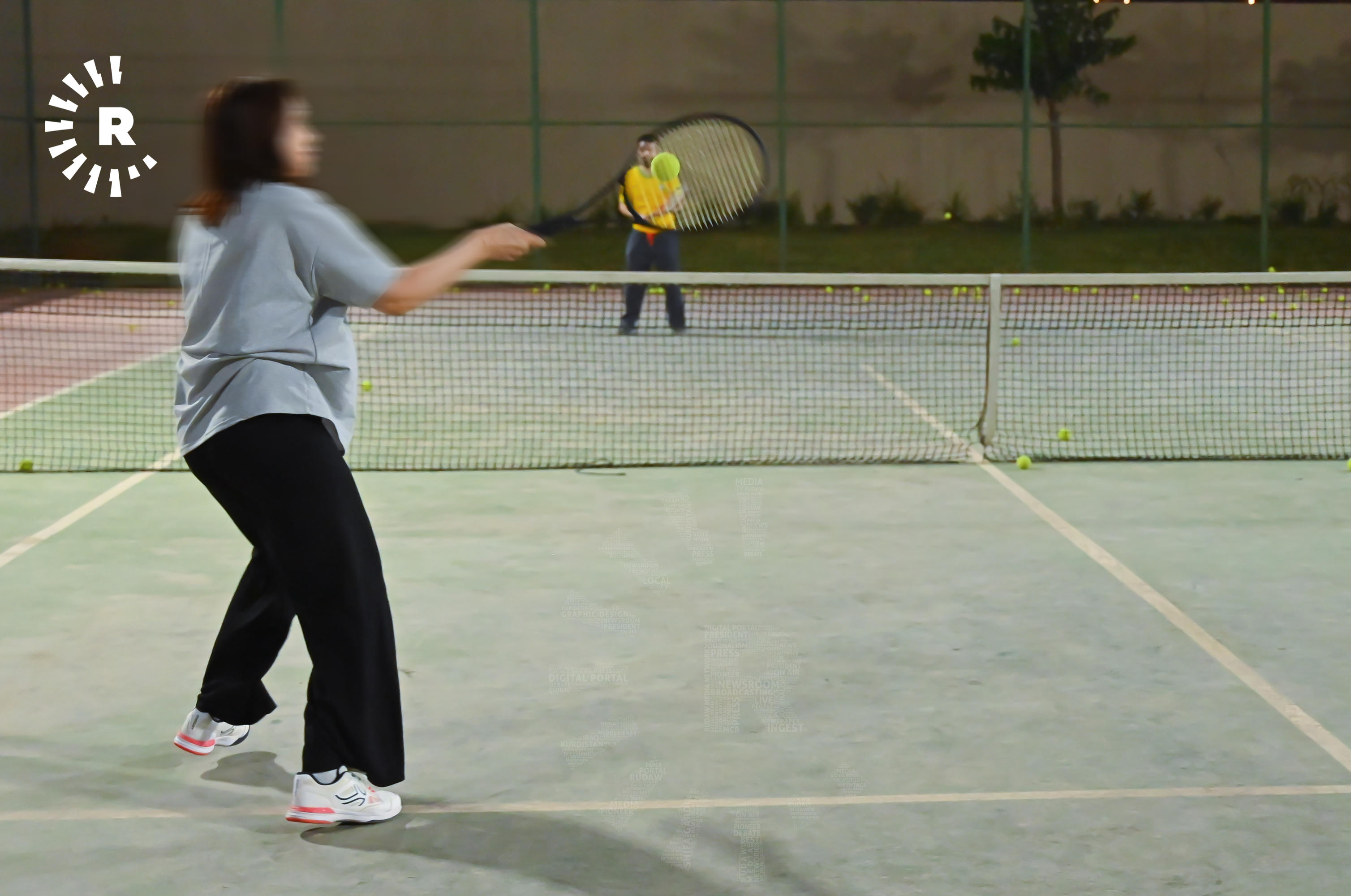 Women participate in tennis training classes in... | Rudaw.net