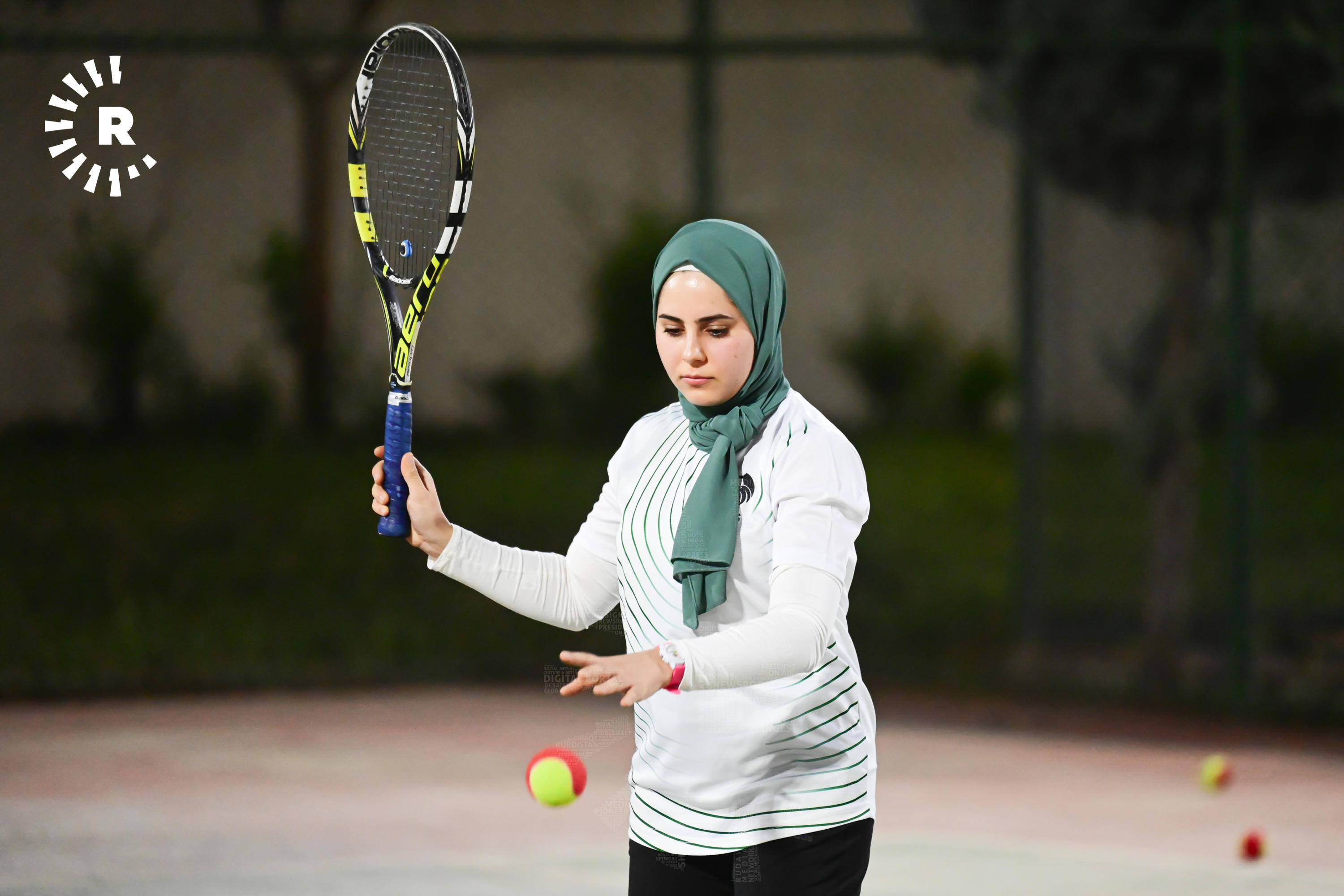 Women participate in tennis training classes in... | Rudaw.net