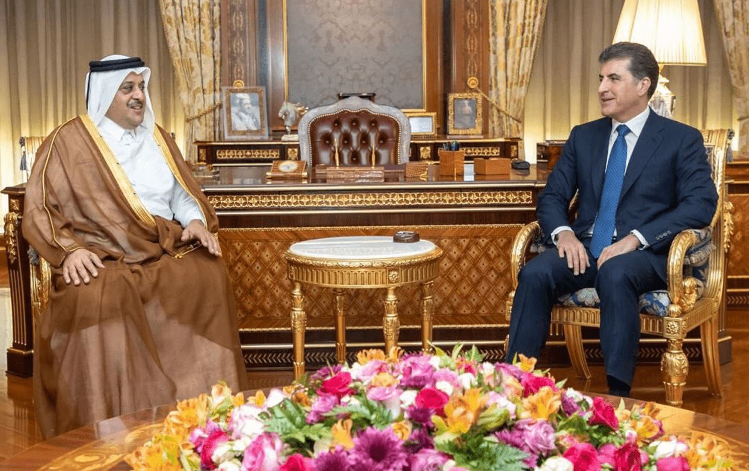 President Barzani discusses opening Qatari... | Rudaw.net