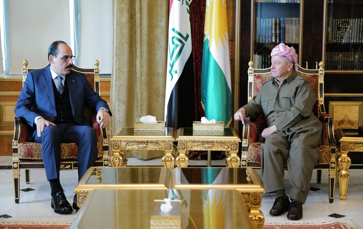 سەرۆک بارزانی و ئیبراهیم کاڵن کۆبوونەوە | رووداو.نێت